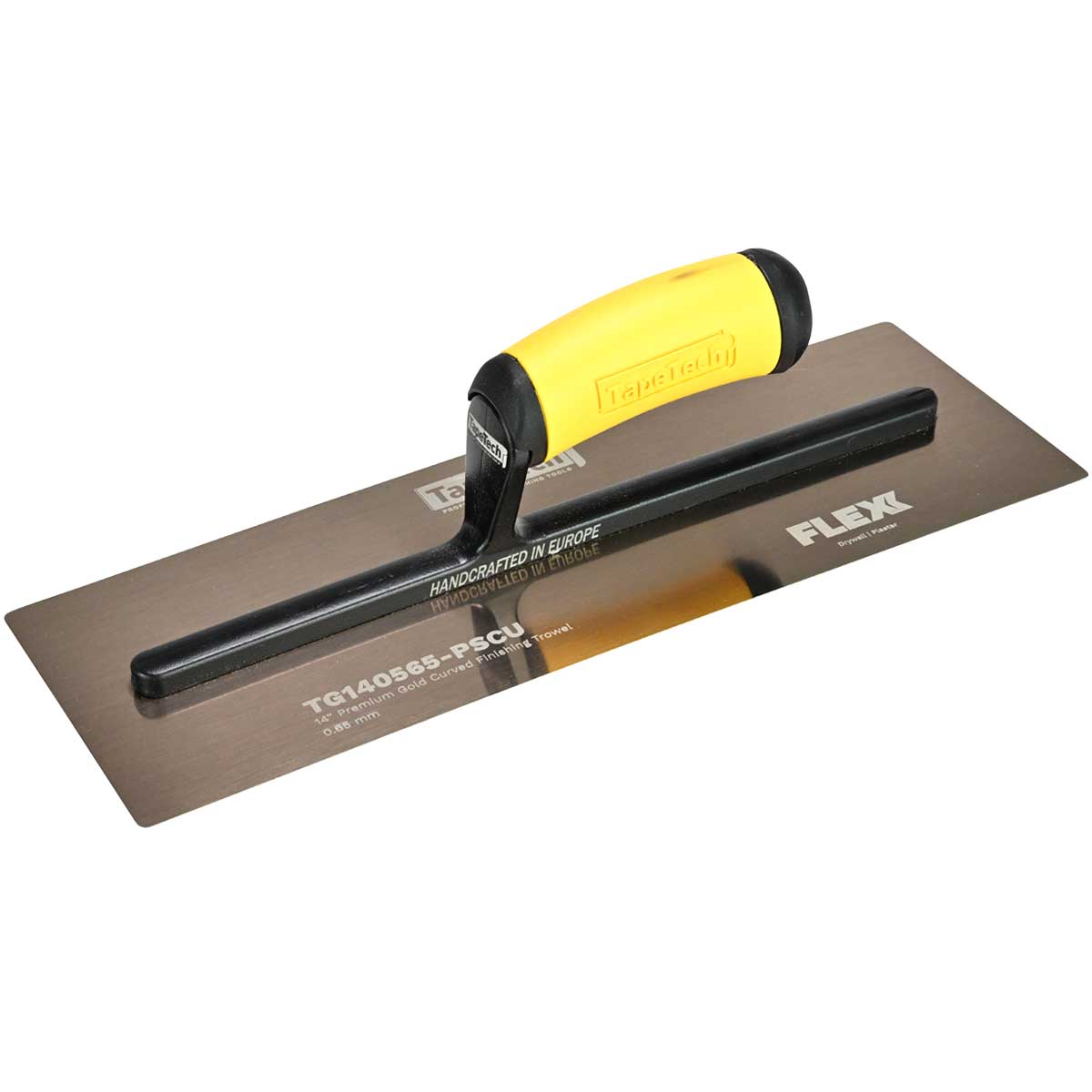 14″ x 4.7″ Premium Gold Stainless Steel Curved Finishing Trowel ...