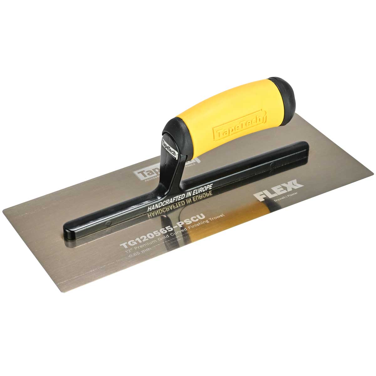 12″ x 4.7″ Premium Gold Stainless Steel Curved Finishing Trowel ...